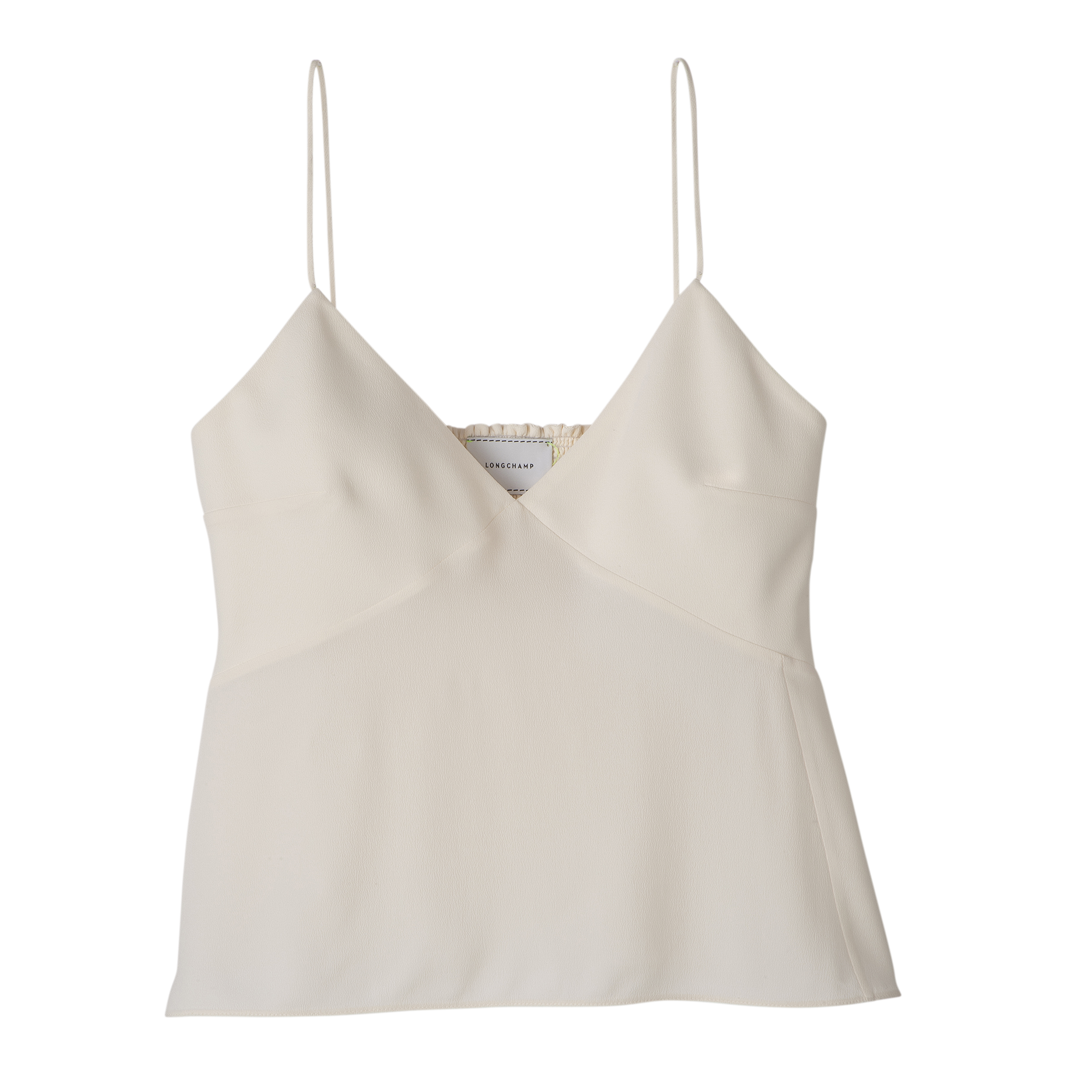 Thin strap top Ecru - Fluid crepe | Longchamp US