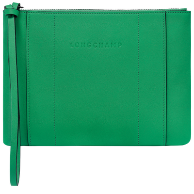 Longchamp 3D Pouch Green - Leather | Longchamp NO