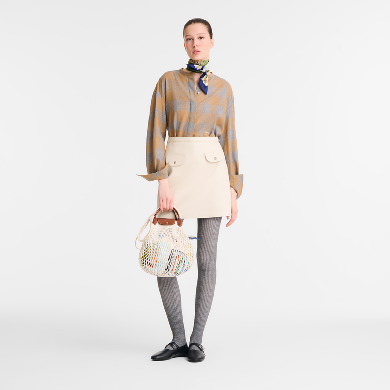 Mesh bag L Le Pliage filet Ecru (10121HVH037) | Longchamp AU