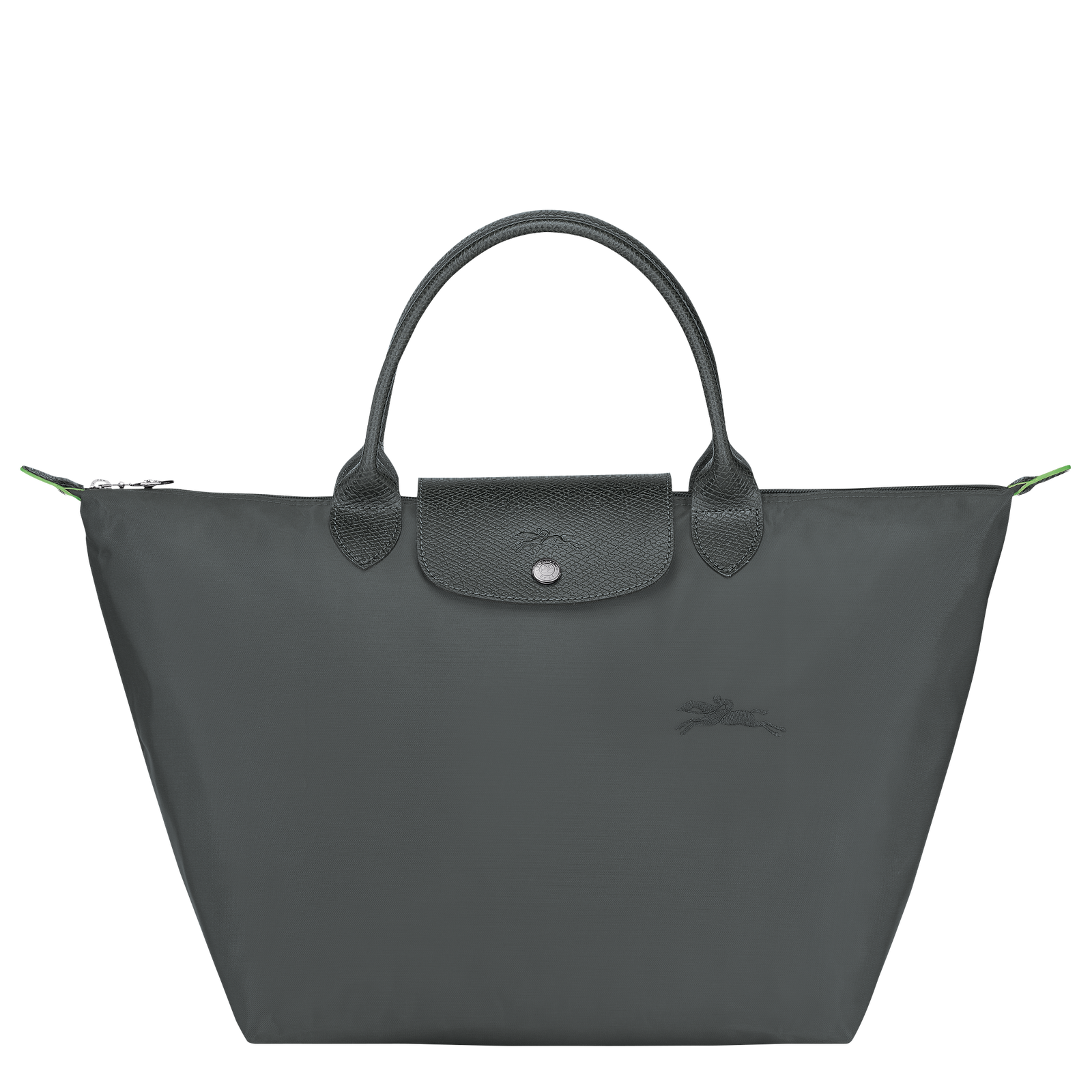 Le Pliage Green M Handbag Graphite - Recycled canvas (L1623919P66 ...