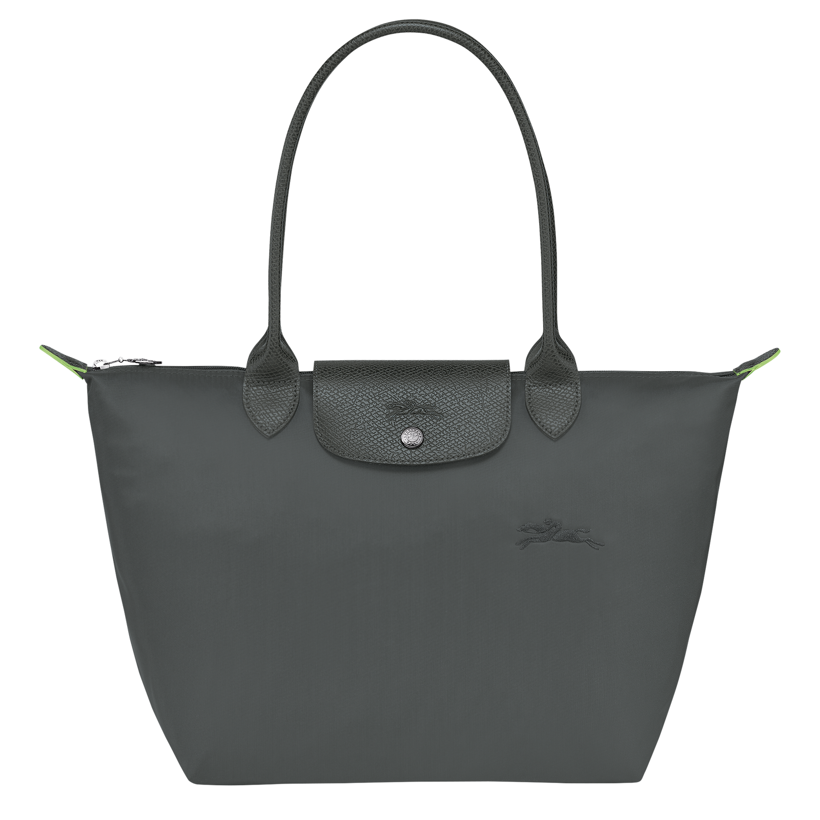 Le Pliage Green M Tote bag Graphite - Recycled canvas (L2605919P66 ...
