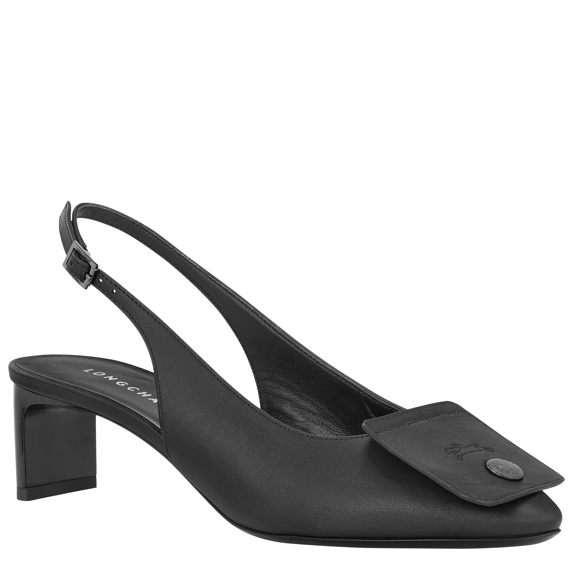 Le Pliage Xtra Slingback Pumps Black Leather 70317sg2001380 Longchamp Hk