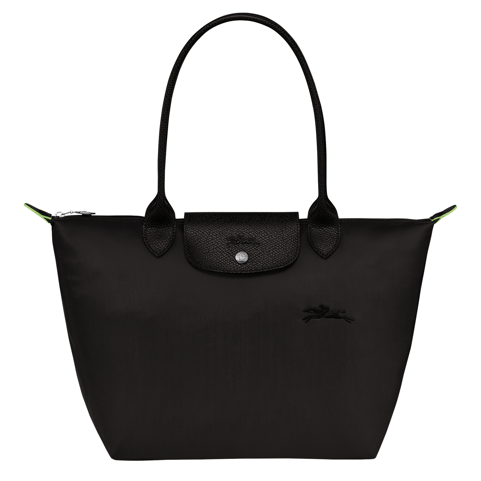 Le Pliage Green M Tote Bag Black Recycled Canvas L2605919001
