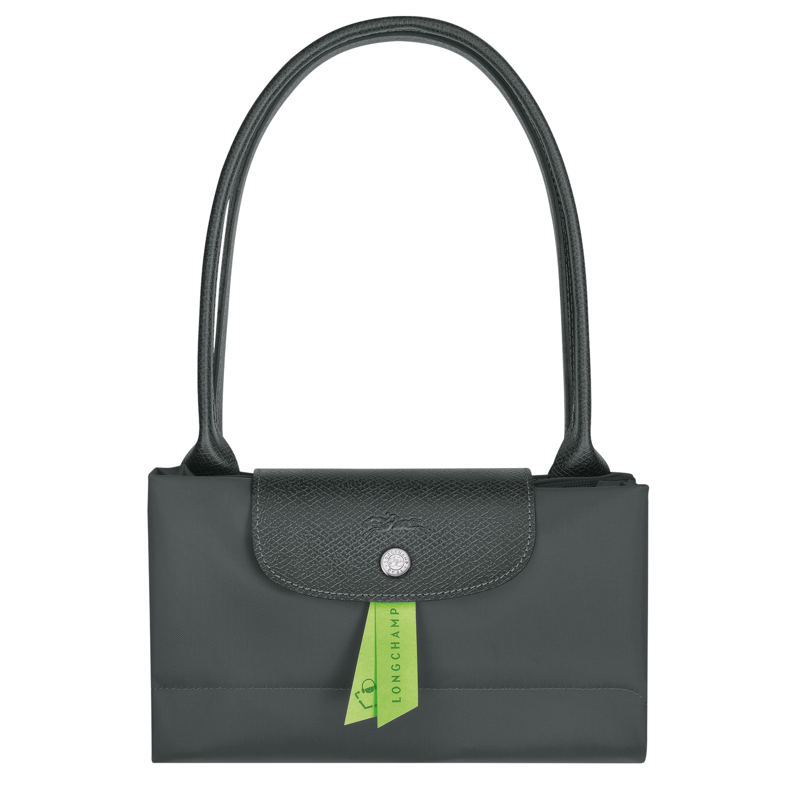 Le Pliage Green L Tote bag Graphite - Recycled canvas (L1899919P66 ...