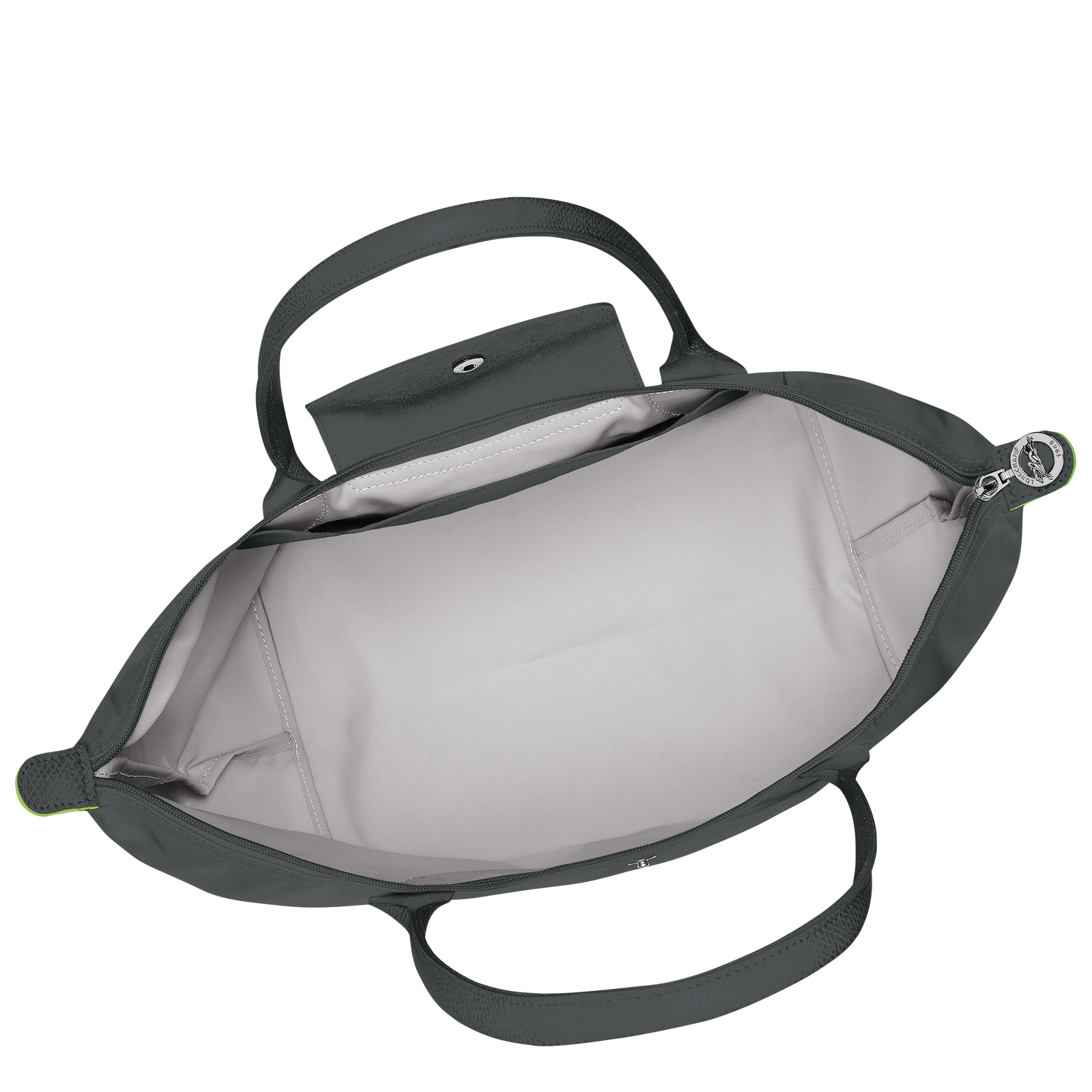 Le Pliage Green L Tote bag Graphite - Recycled canvas (L1899919P66 ...