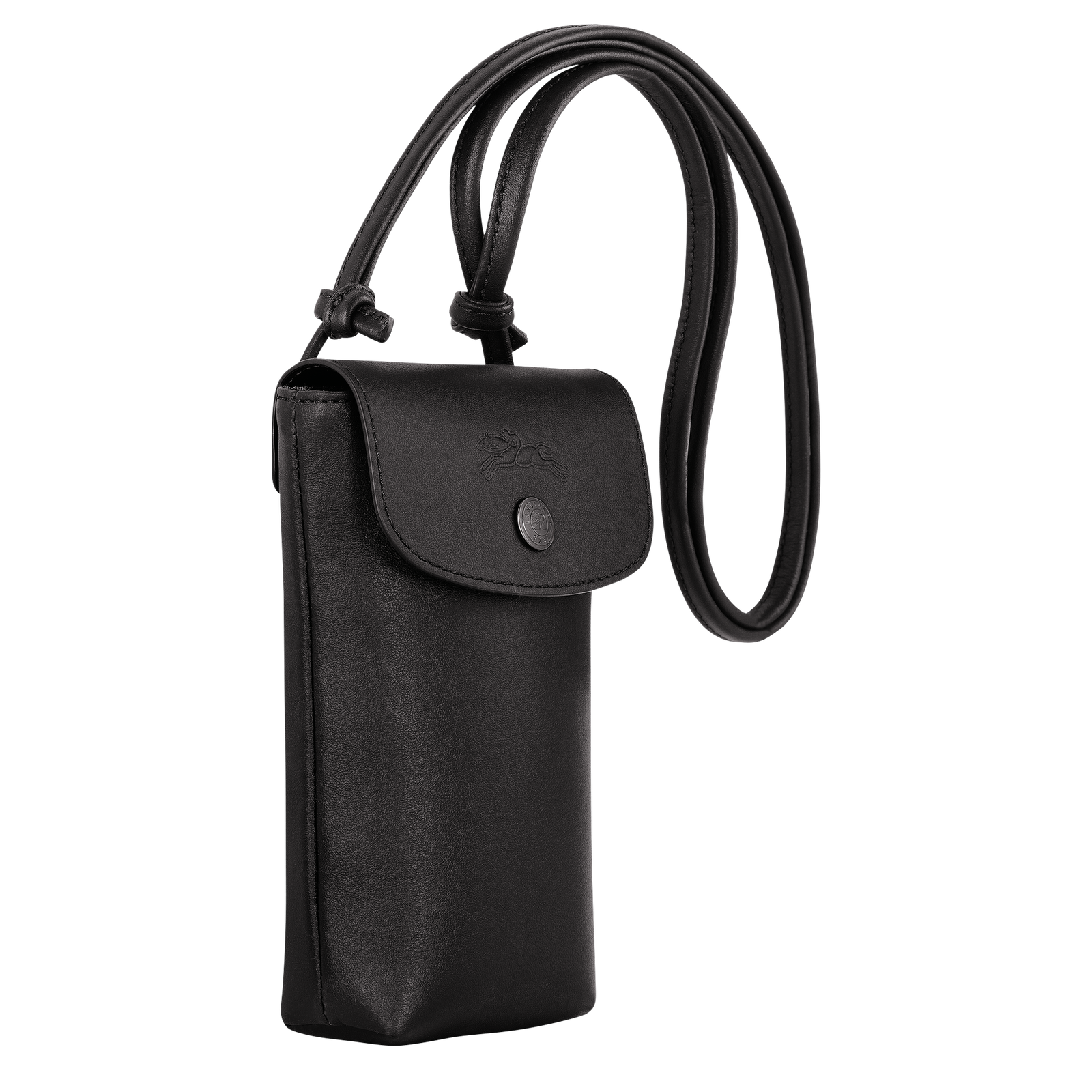 Le Pliage Xtra Phone case with leather lace Black - Leather ...