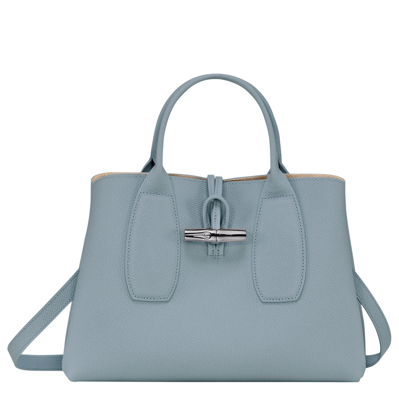 Sac à main M Roseau Cuir - Nuage (10058HPN627) | Longchamp FR