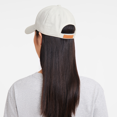 Gorra color liso Algodón orgánico - Blanco | Longchamp ES