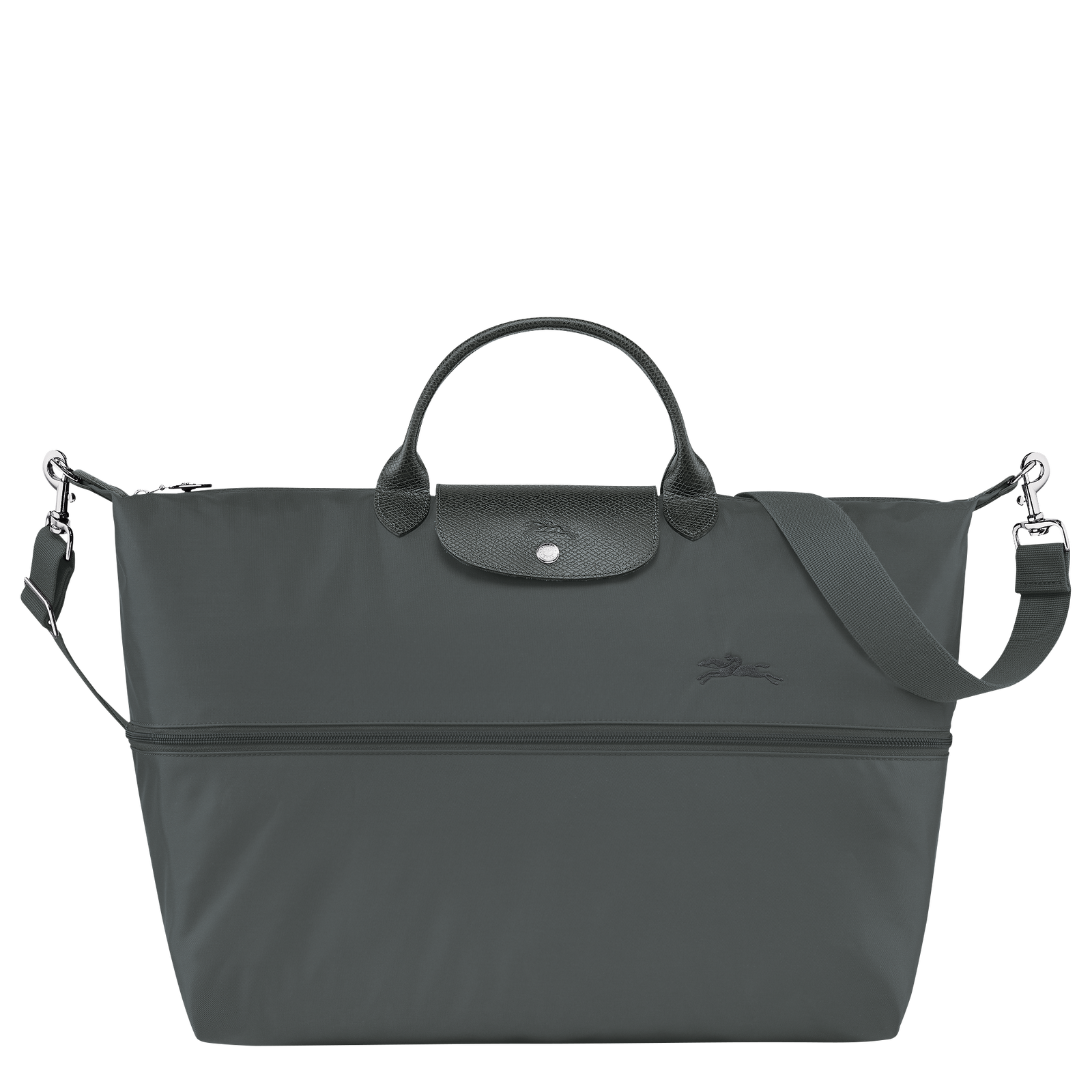 Le Pliage Green Travel bag expandable Graphite - Recycled canvas ...
