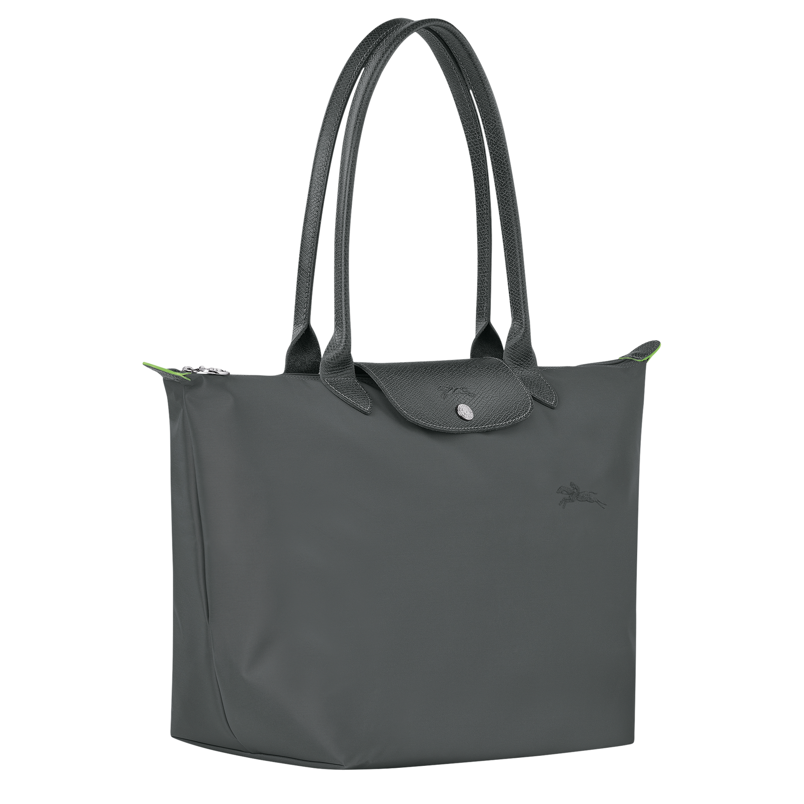 Le Pliage Green L Tote bag Graphite - Recycled canvas (L1899919P66 ...