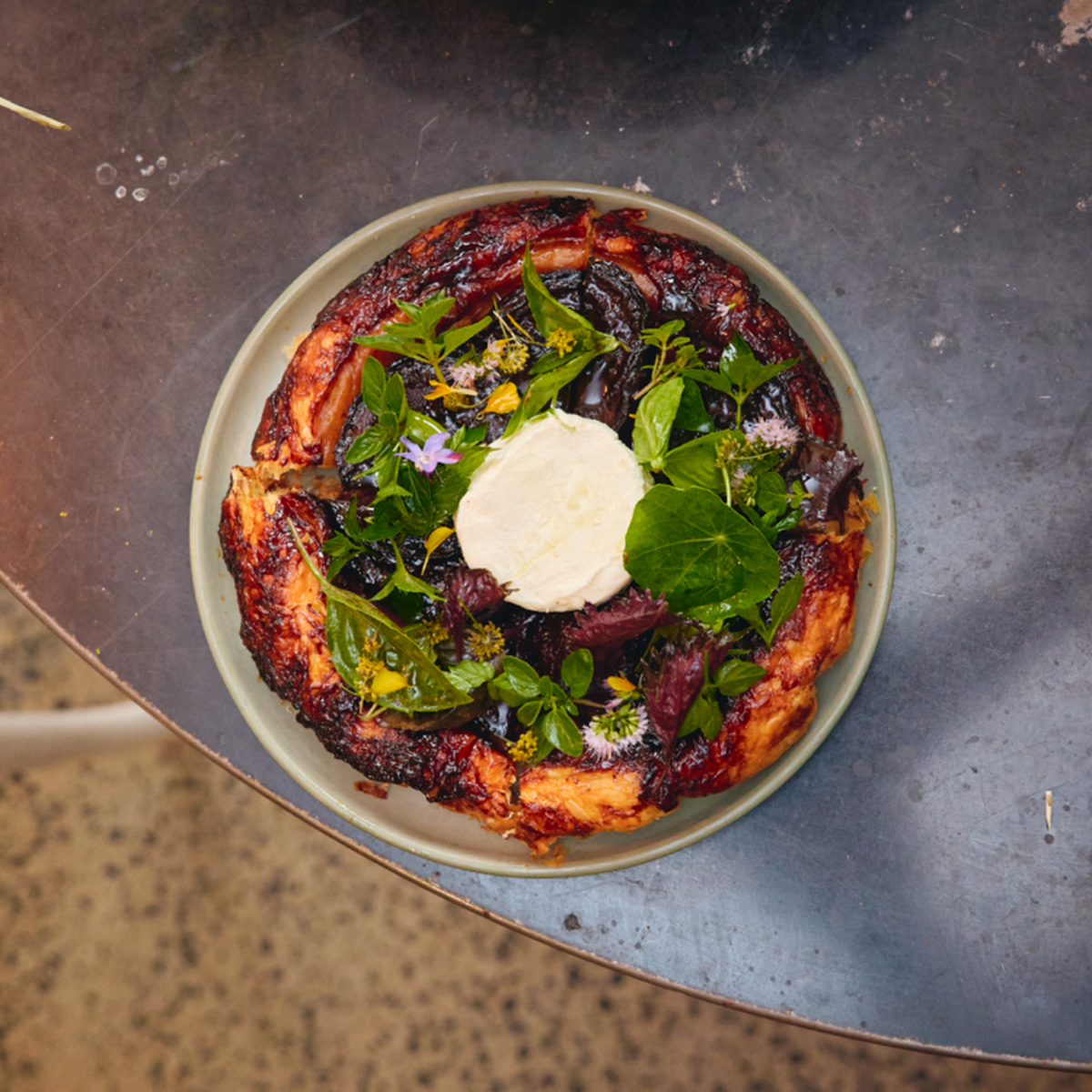 Beetroot tarte tatin by chef Matt Moran